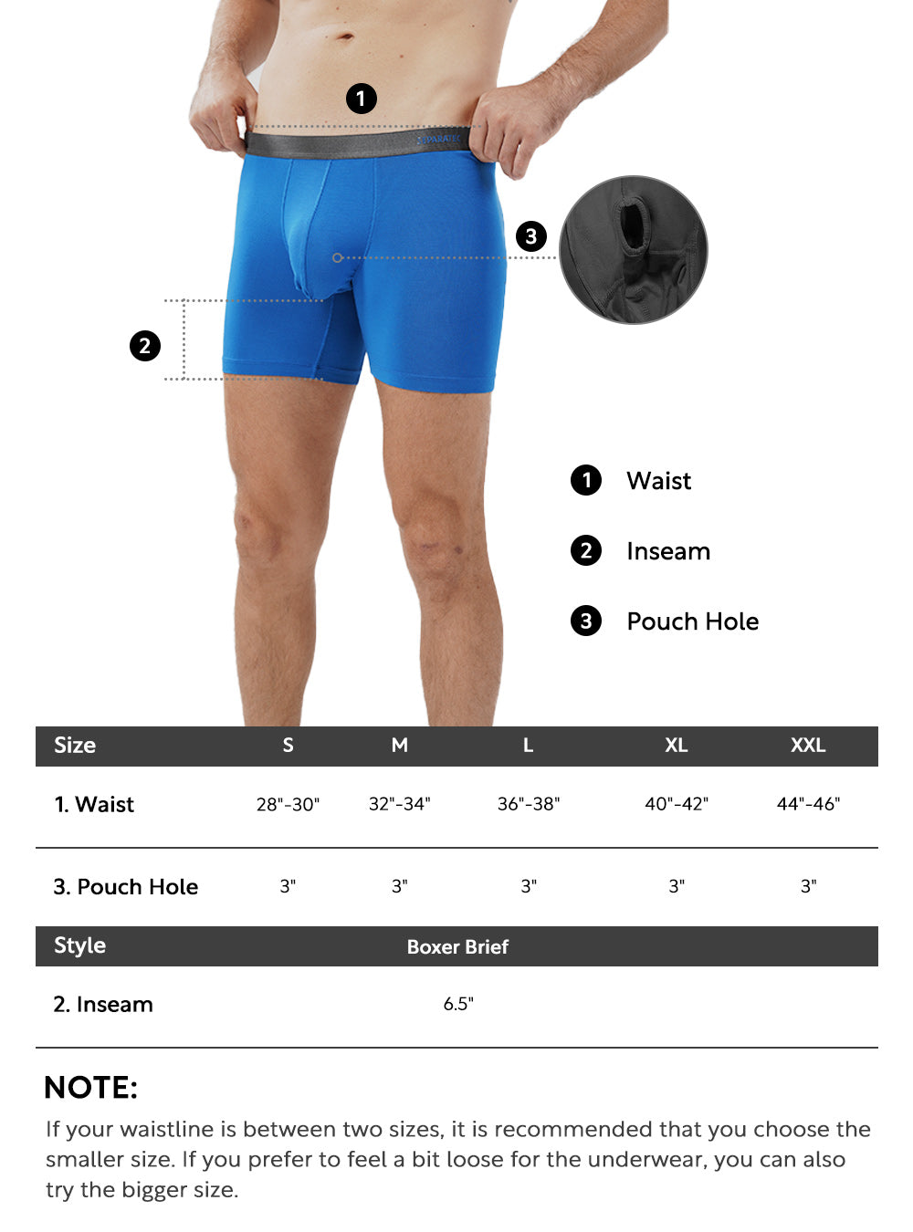 Separatec Basic Bamboo Rayon Men's Boxer Briefs Dual Pouch Underwear